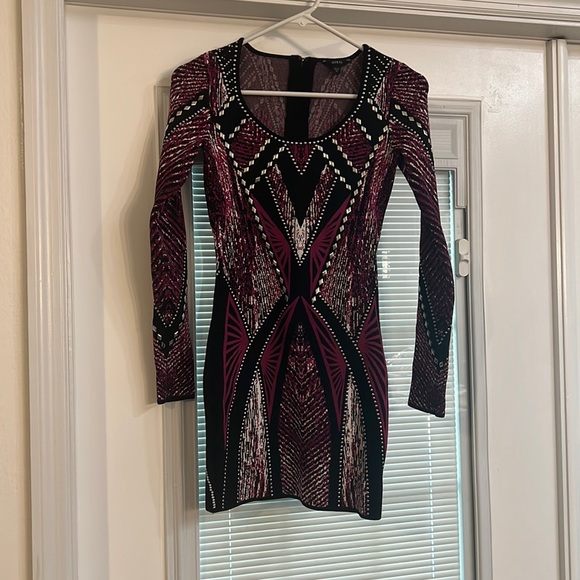 Guess | Dresses | Guess Mirage Jacquard Feather Dress | Poshmark